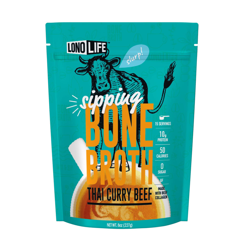 Thai Curry Beef Bone Broth Powder - 8-Ounce Bulk Container | LonoLife ...